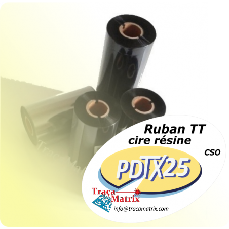 Ruban Cire-Résine standard, PDTX25 Longueur ruban 300 m Largeur ruban ...